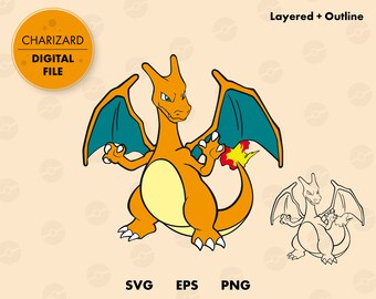 Charizard Svg Decal | Etsy
