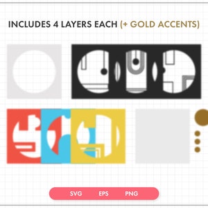 3D Abstract Shadow Box Bundle SVG - Modern Decor, Geometric, Retro ...
