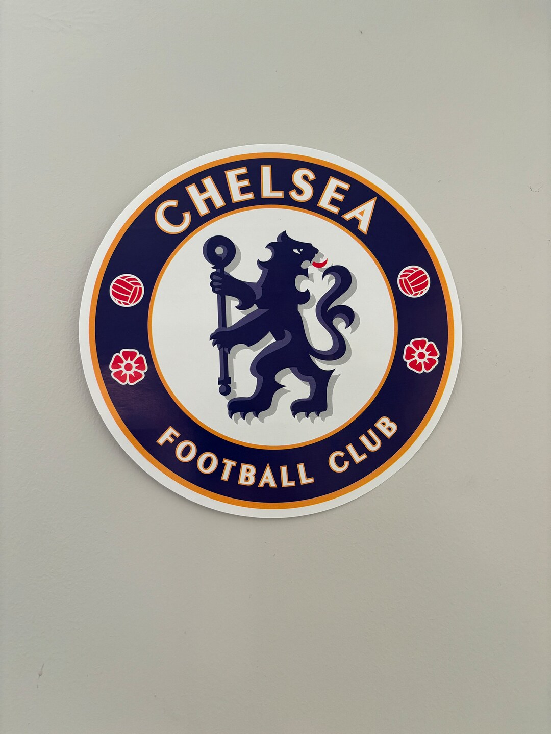 Official Chelsea FC Big Crest Badge Wall Sticker 18x18cm - Etsy UK