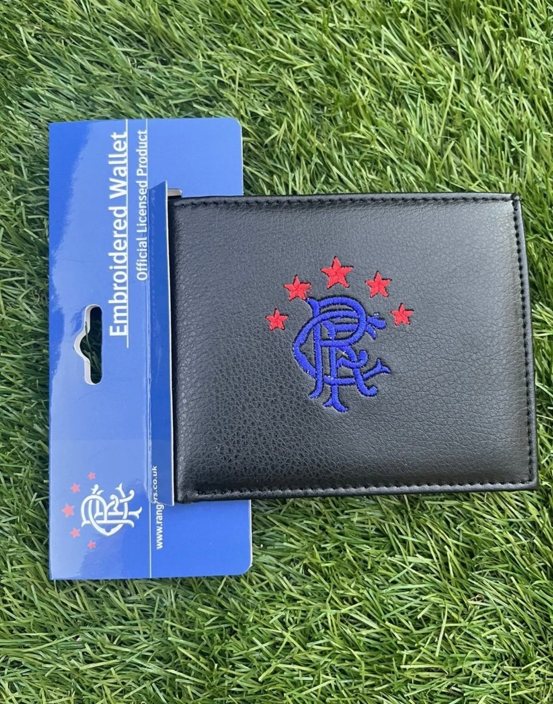 Official Glasgow Rangers FC Embroidered Faux Leather Money Wallet Purse ...