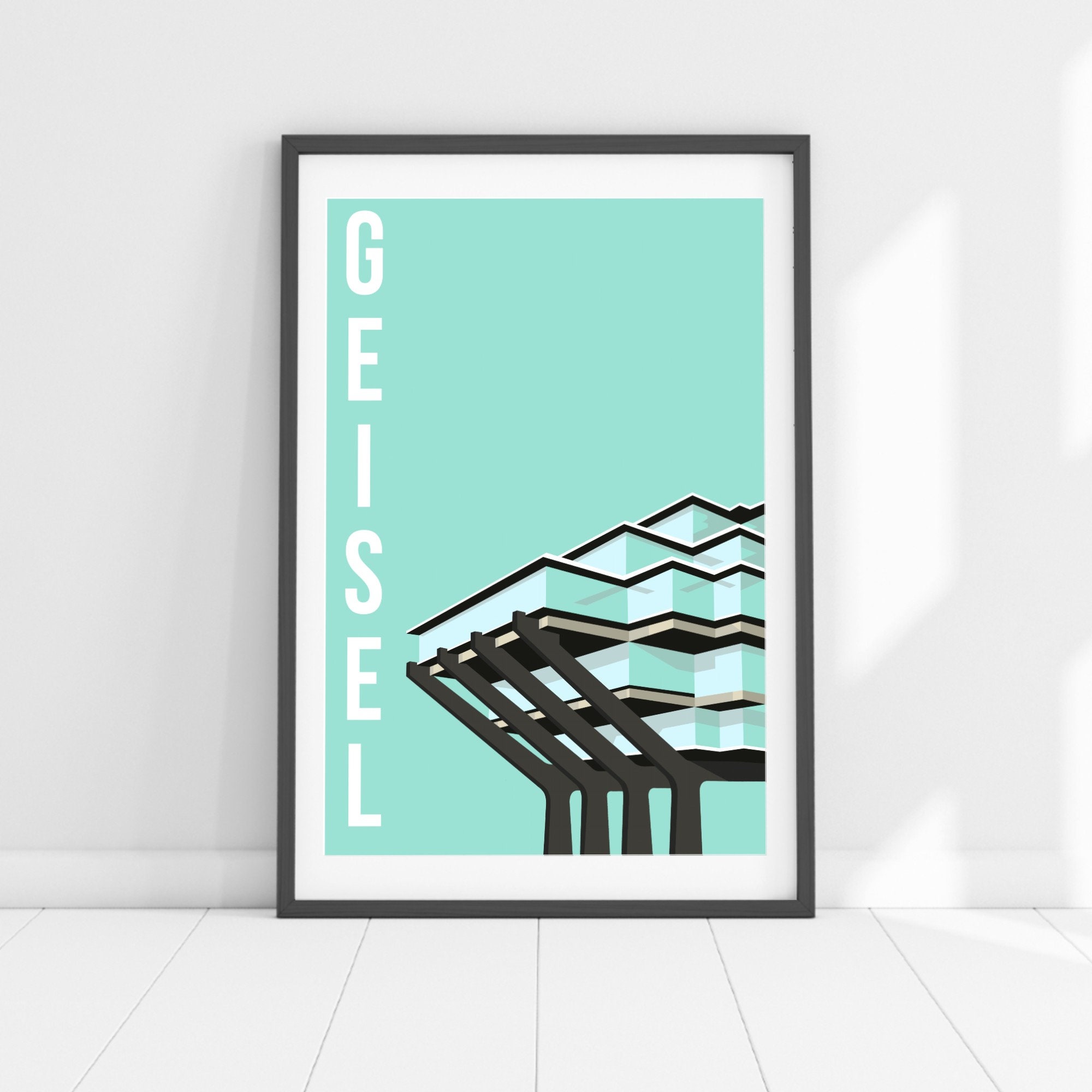Geisel Library Brutalism Print Architecture Print California Print San ...