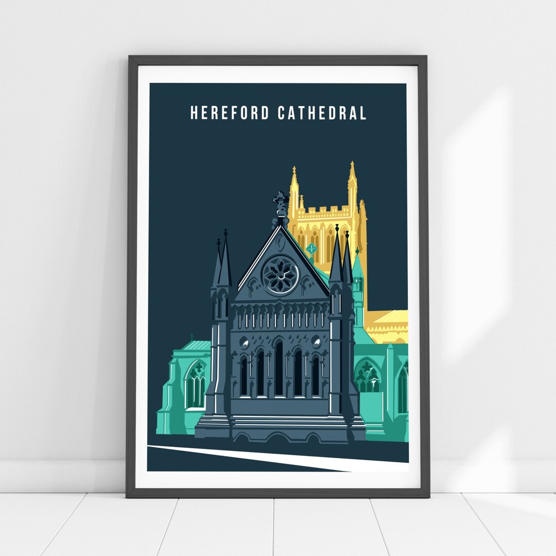Hereford Print Cathedral Print Typography Print Location Print ...
