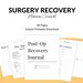 Minimalist Surgical Recover Planner/journal |planner Insert for Letter ...