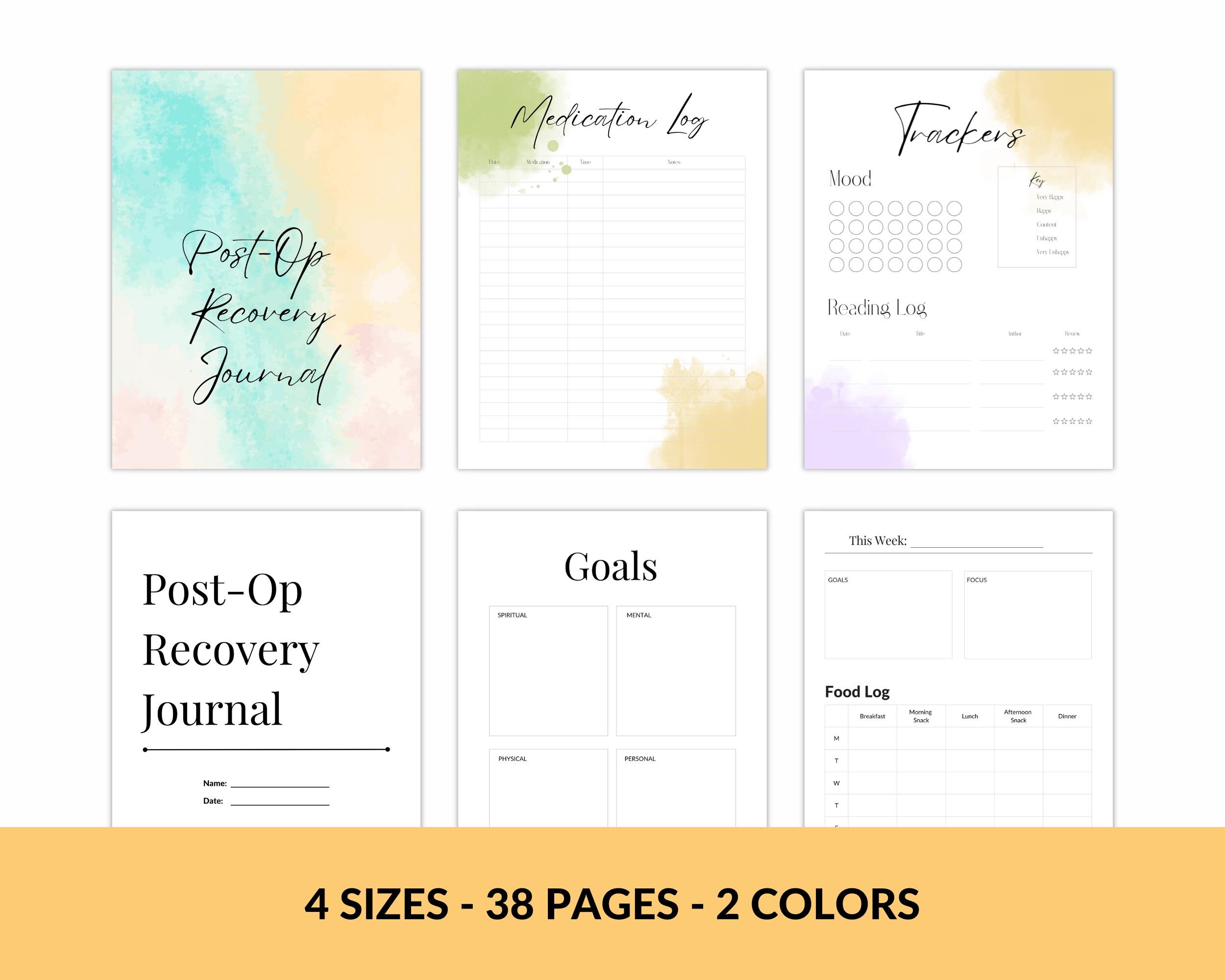 Minimalist Surgical Recover Planner/journal |planner Insert for Letter ...