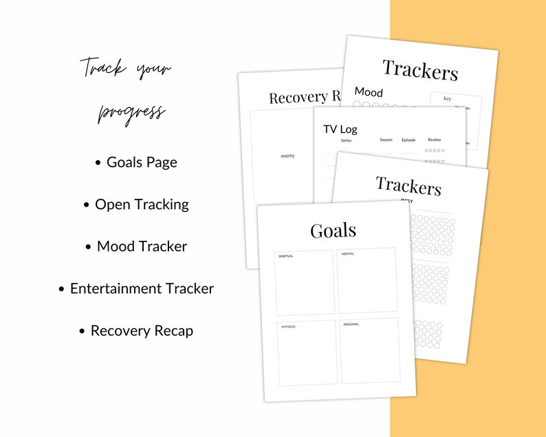Minimalist Surgical Recover Planner/journal |planner Insert for Letter ...
