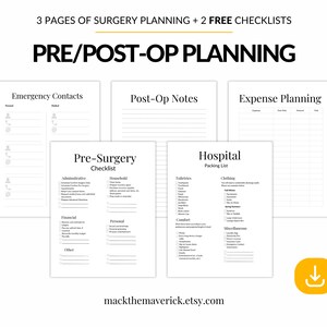 Minimalist Surgical Recover Planner/journal |planner Insert for Letter ...