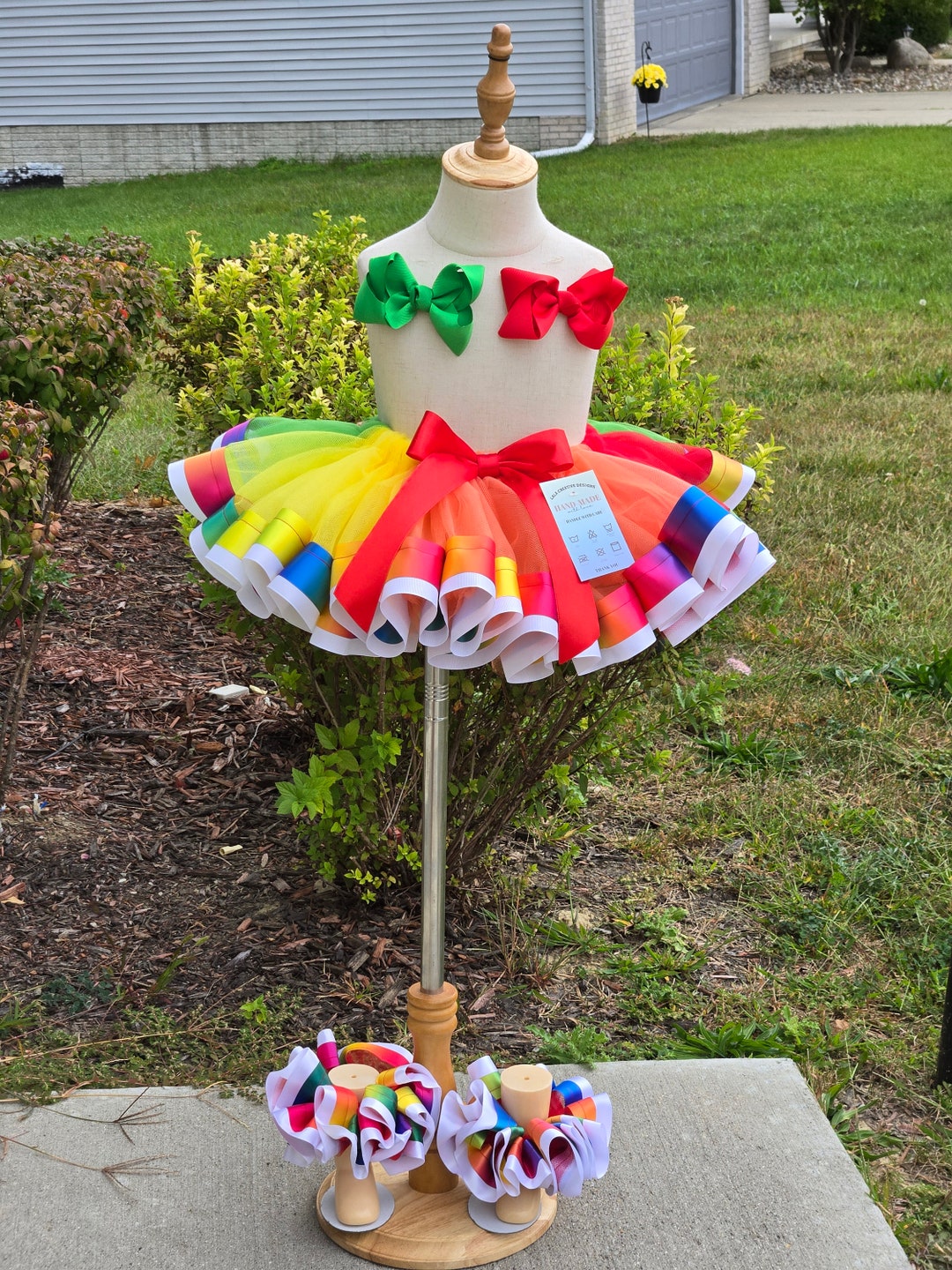 Rainbow Tutu, Candyland Tutu Ruffle, Multi Color Tutu, Custom Birthday ...