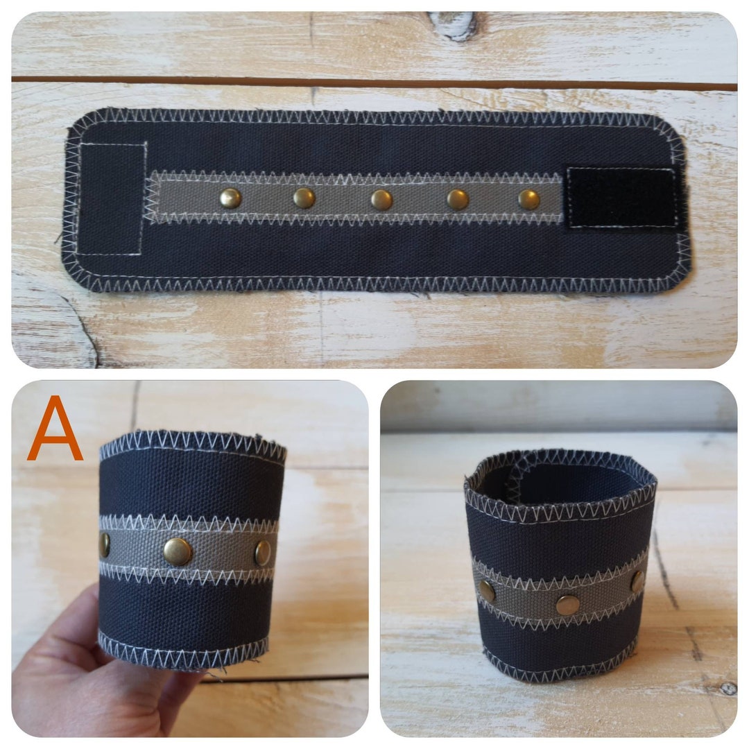 Canvas Cuff Bracelets With Rivets Solid Colors - Etsy