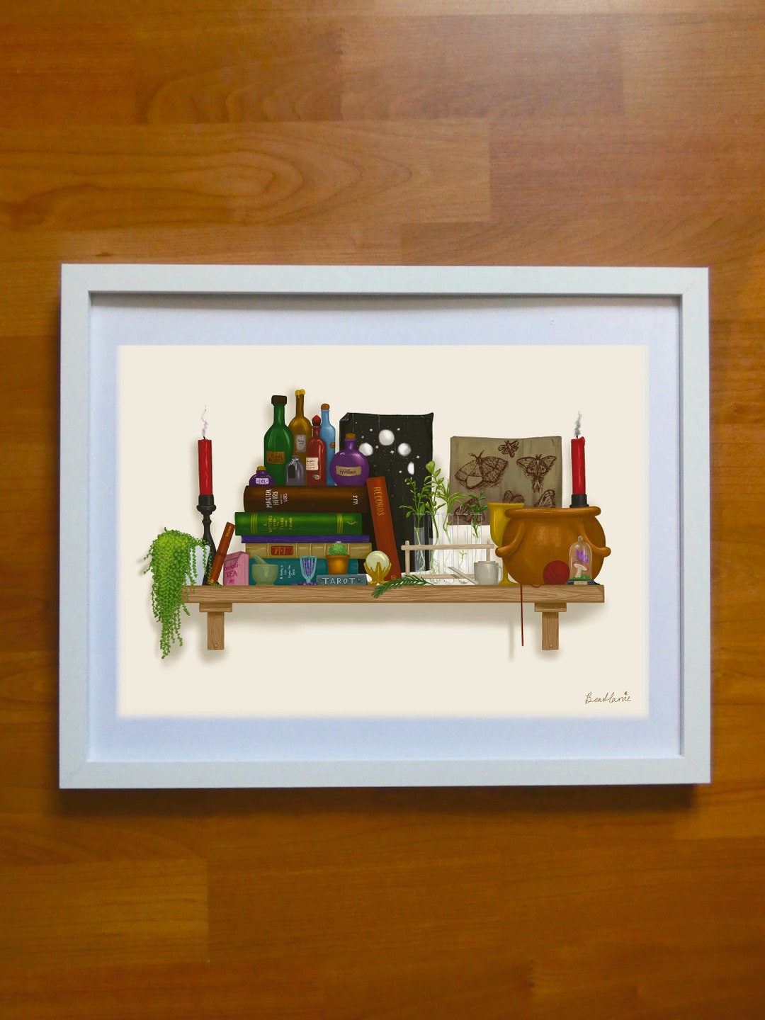 The Plant Witch Shelf - Witch Bookshelf, Cottagecore Witch Shelf ...