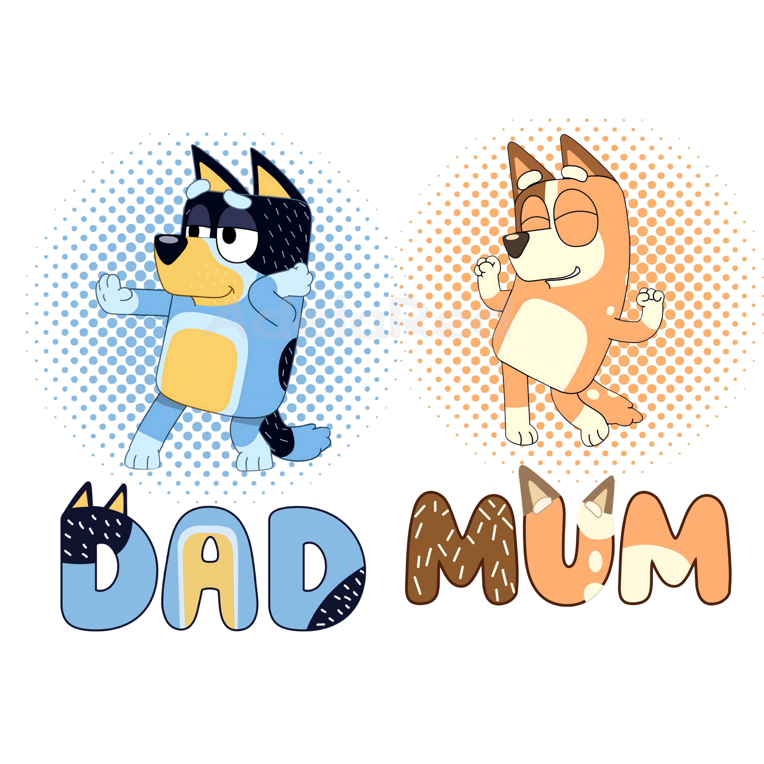 Bluey Dad Png Bluey Father's Day Png Bluey Bandit Heeler - Etsy Singapore
