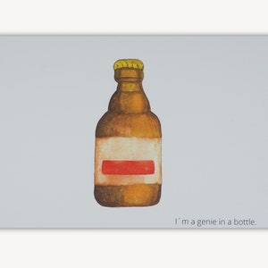 Genie in a Bottle - Bier Postkarte - Etsy.de