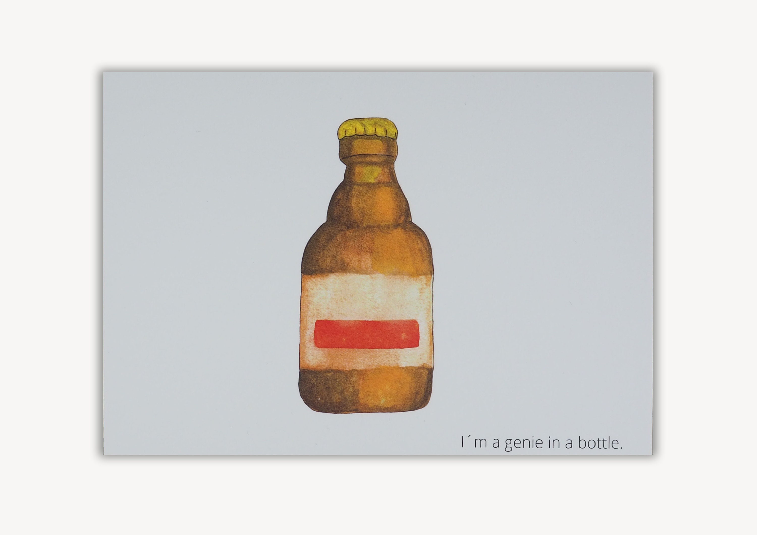 Genie in a Bottle - Bier Postkarte - Etsy.de
