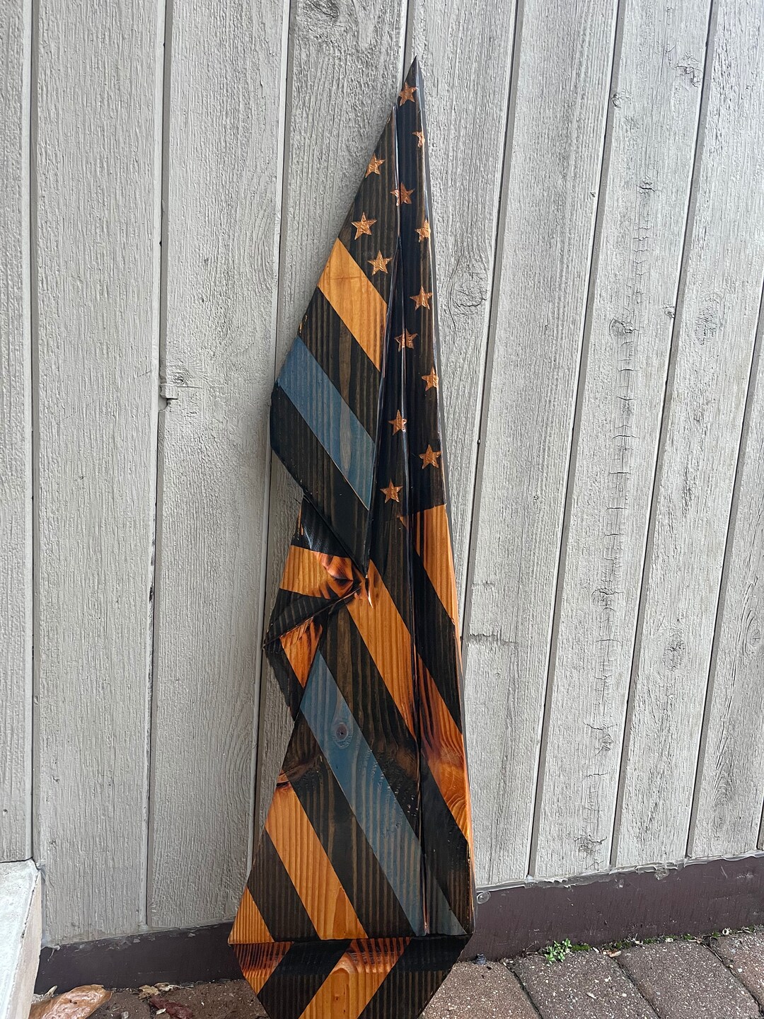 Draped Thin Blue Line Flag - Etsy