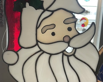 Stained Glass Santa Face - Etsy