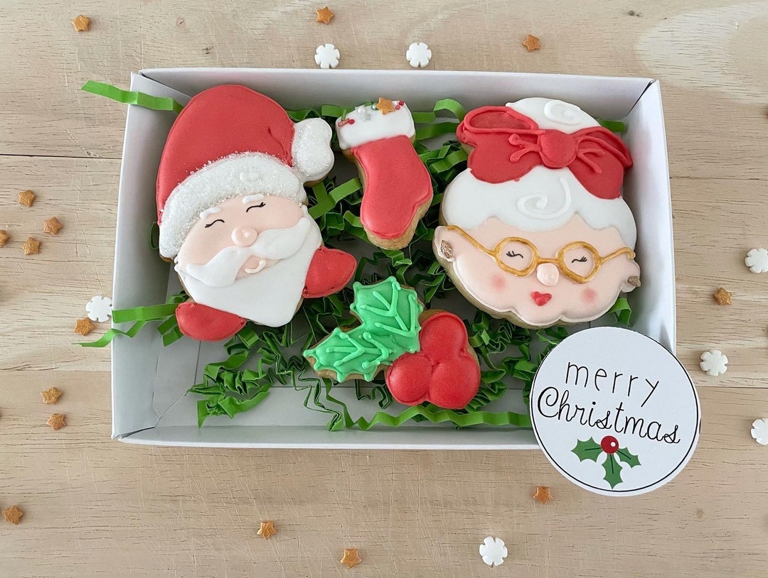 Santa Christmas Biscuits Mrs Claus Cookies Christmas Gifts - Etsy