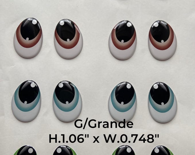 Adhesive Resin Eyes Doll Ref.450, Resin Eyes, Eyes for Cold Porcelain ...