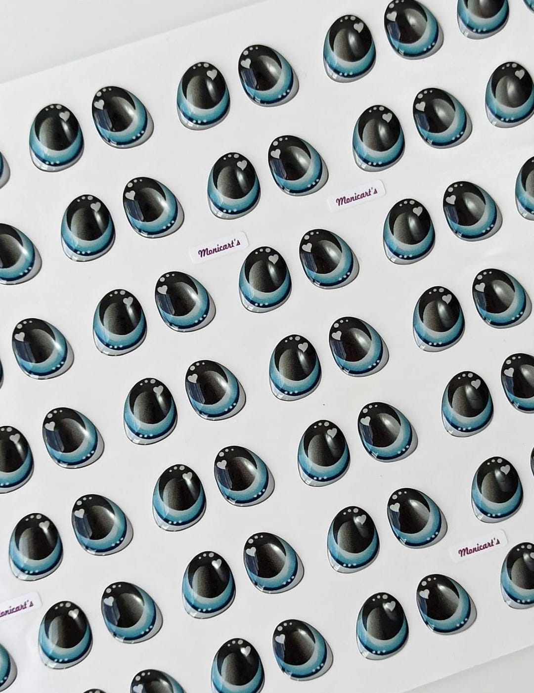 Adhesive Resin Eyes 450B - Blue- Resin Eyes, Eyes Doll for Cold ...