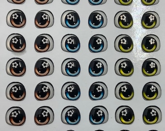 Adhesive Resin Eyes Doll Ref. 347, Resin Eyes, Eyes for Cold Porcelain ...