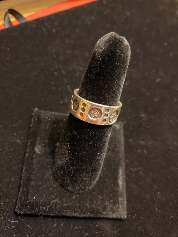 Silver ring Native American design - Gem