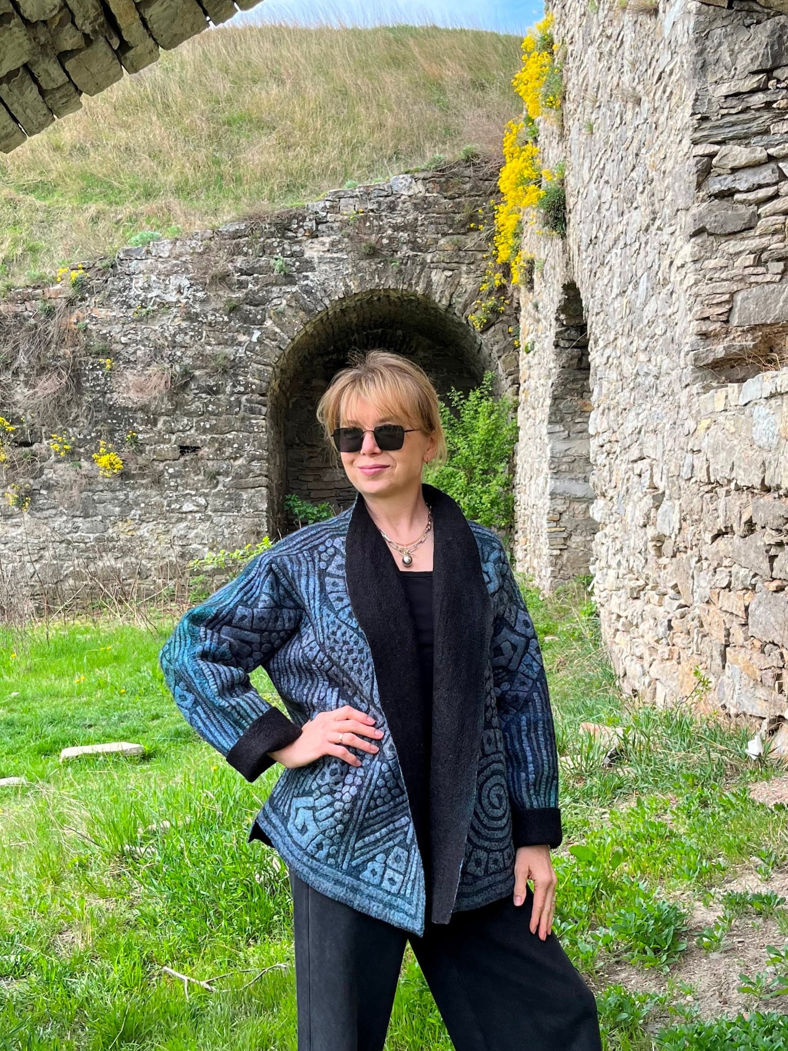 Felted Wool Kimono Jacket, Wool Cloak, Wool Cape Coat, Custom Jacket ...