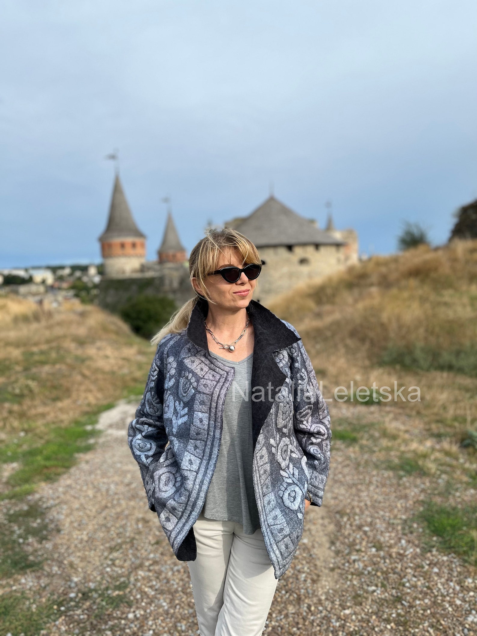 Felted Wool Coat Women, Medieval Cloak Boiled Wool, Kimono Jacket ...