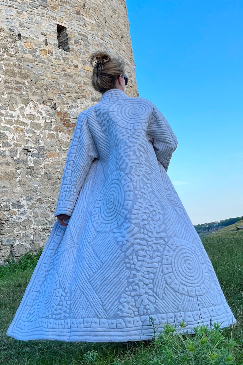 Felted Wool Coat Women, Medieval Cloak Boiled Wool, Victorian Wool Cape ...