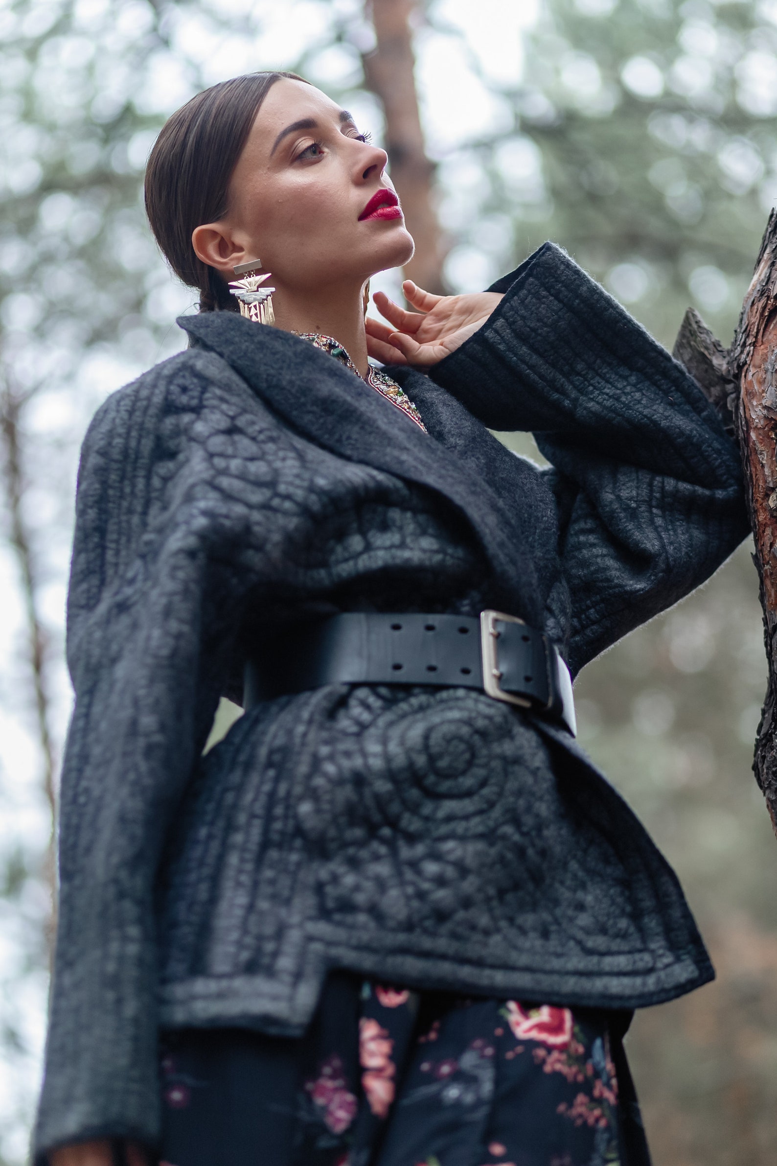 Felted Wool Coat Women, Medieval Cloak Boiled Wool, Custom Jacket, Goth ...