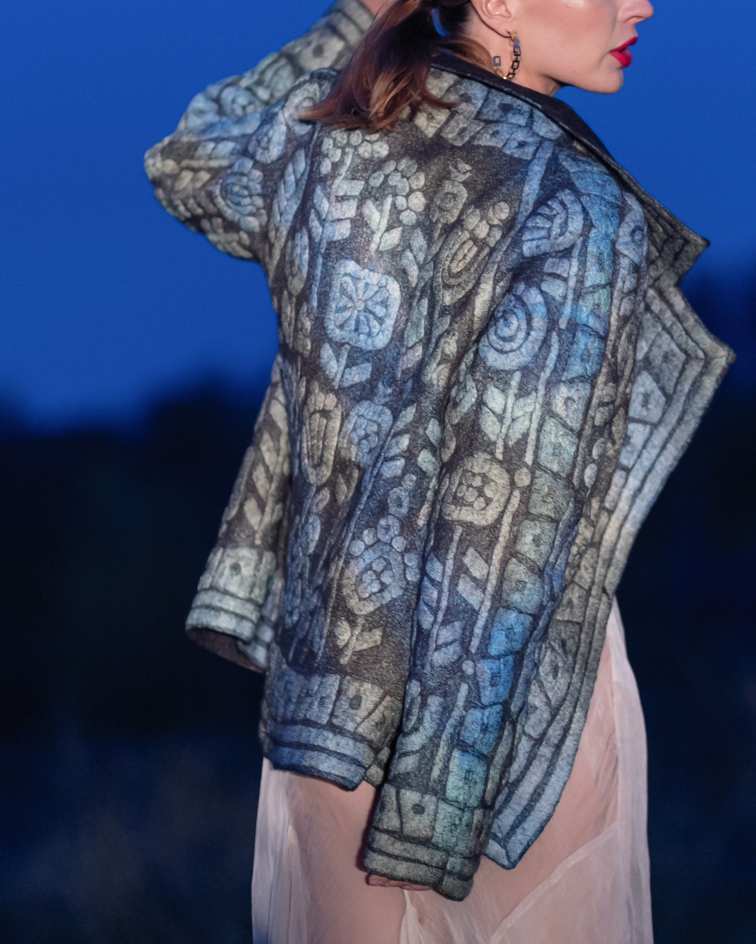 Felted Wool Coat Women, Medieval Cloak Boiled Wool, Kimono Jacket ...