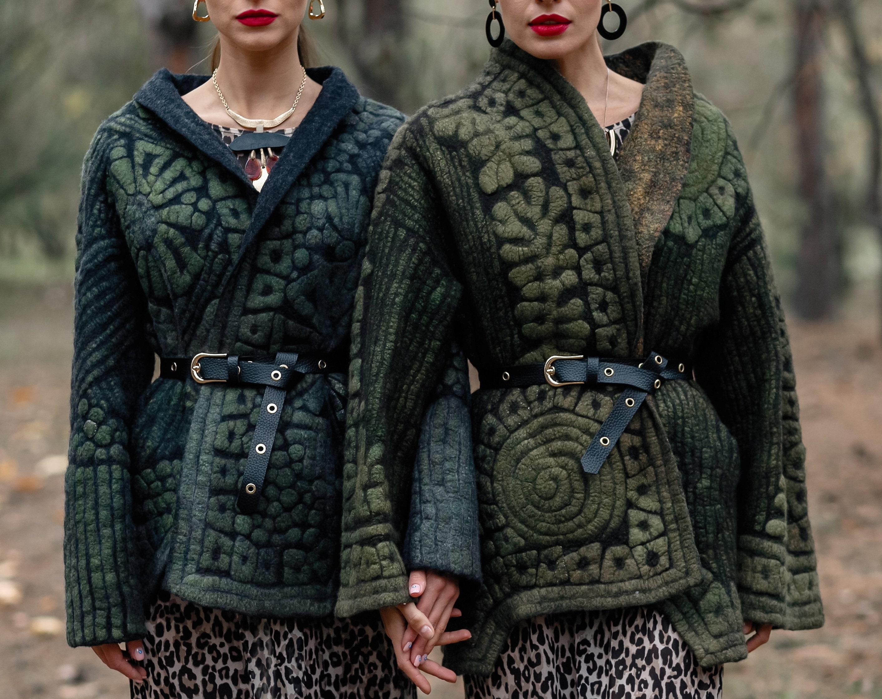 Felted Wool Kimono Jacket, Wool Cloak, Wool Cape Coat, Custom Jacket ...