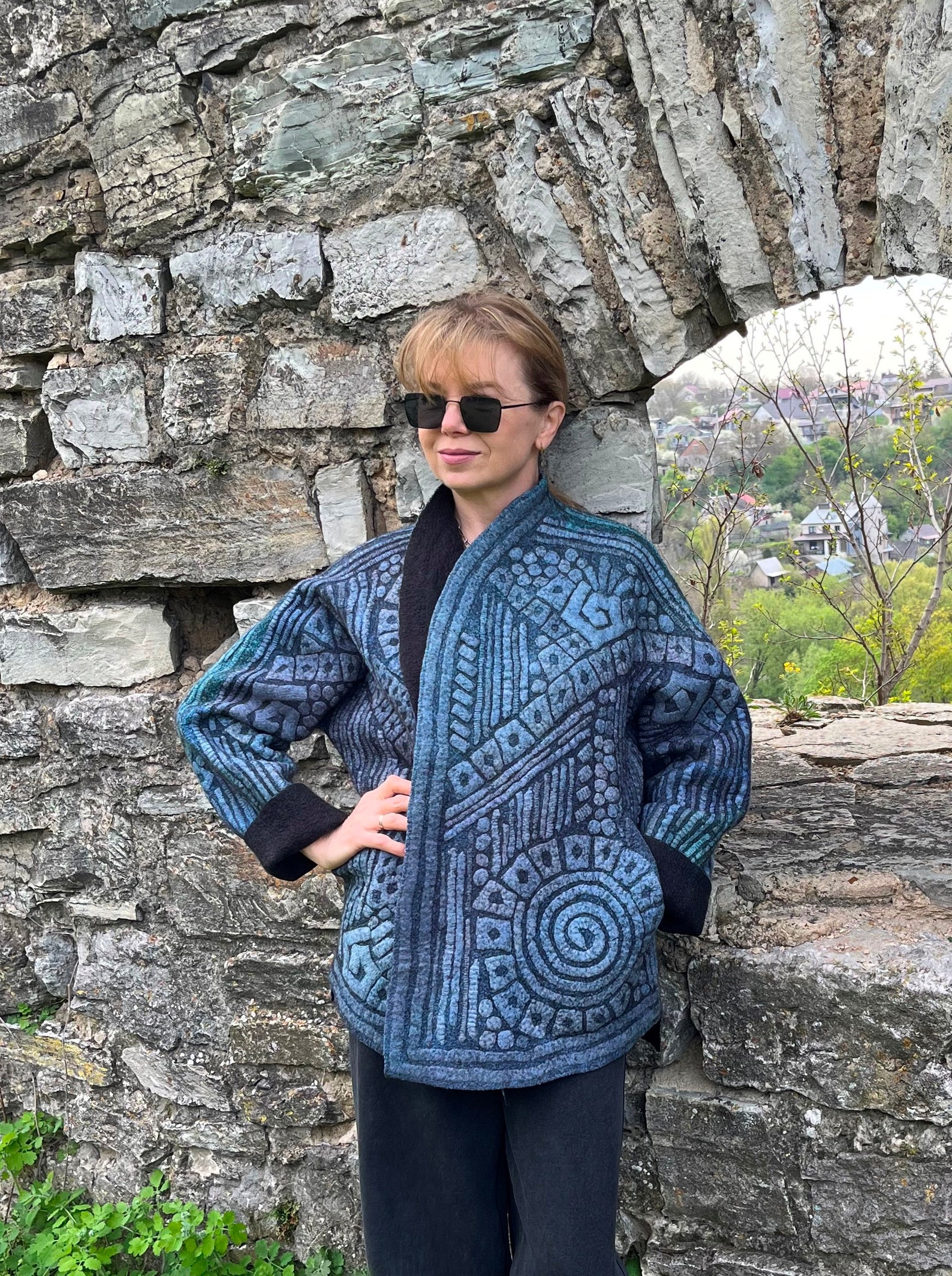 Felted Wool Kimono Jacket, Wool Cloak, Wool Cape Coat, Custom Jacket ...