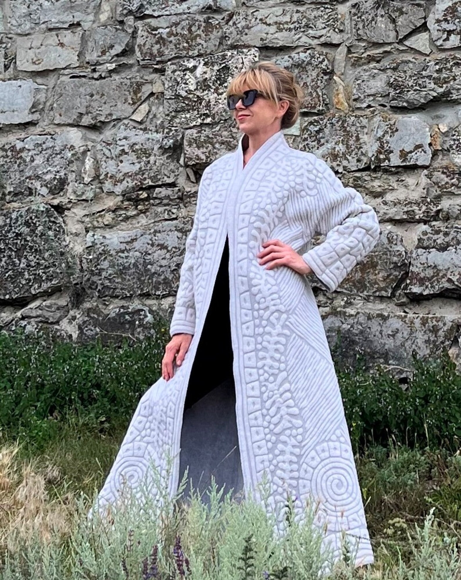 Felted Wool Coat Women, Medieval Cloak Boiled Wool, Victorian Wool Cape ...