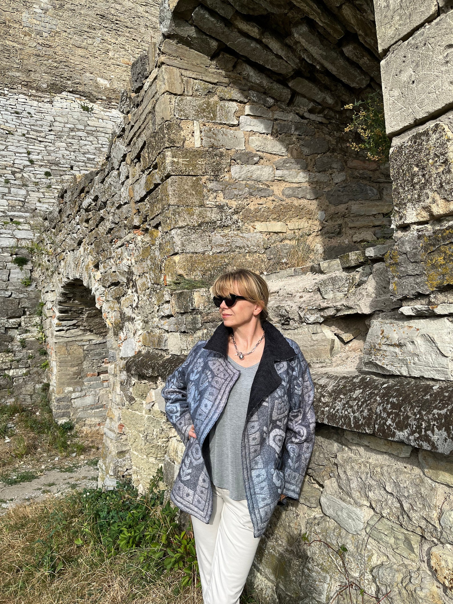 Felted Wool Coat Women, Medieval Cloak Boiled Wool, Kimono Jacket ...