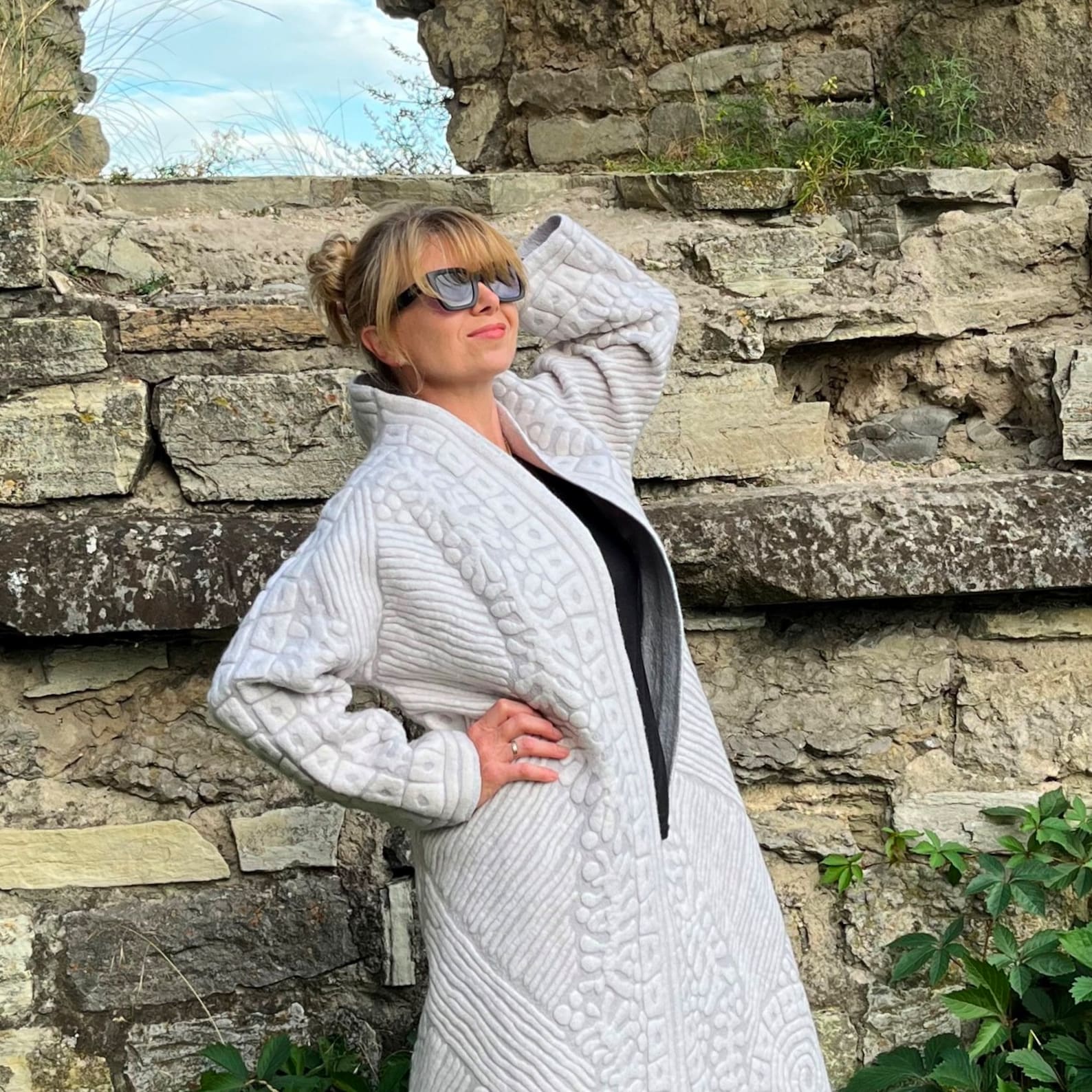 Felted Wool Coat Women, Medieval Cloak Boiled Wool, Victorian Wool Cape ...