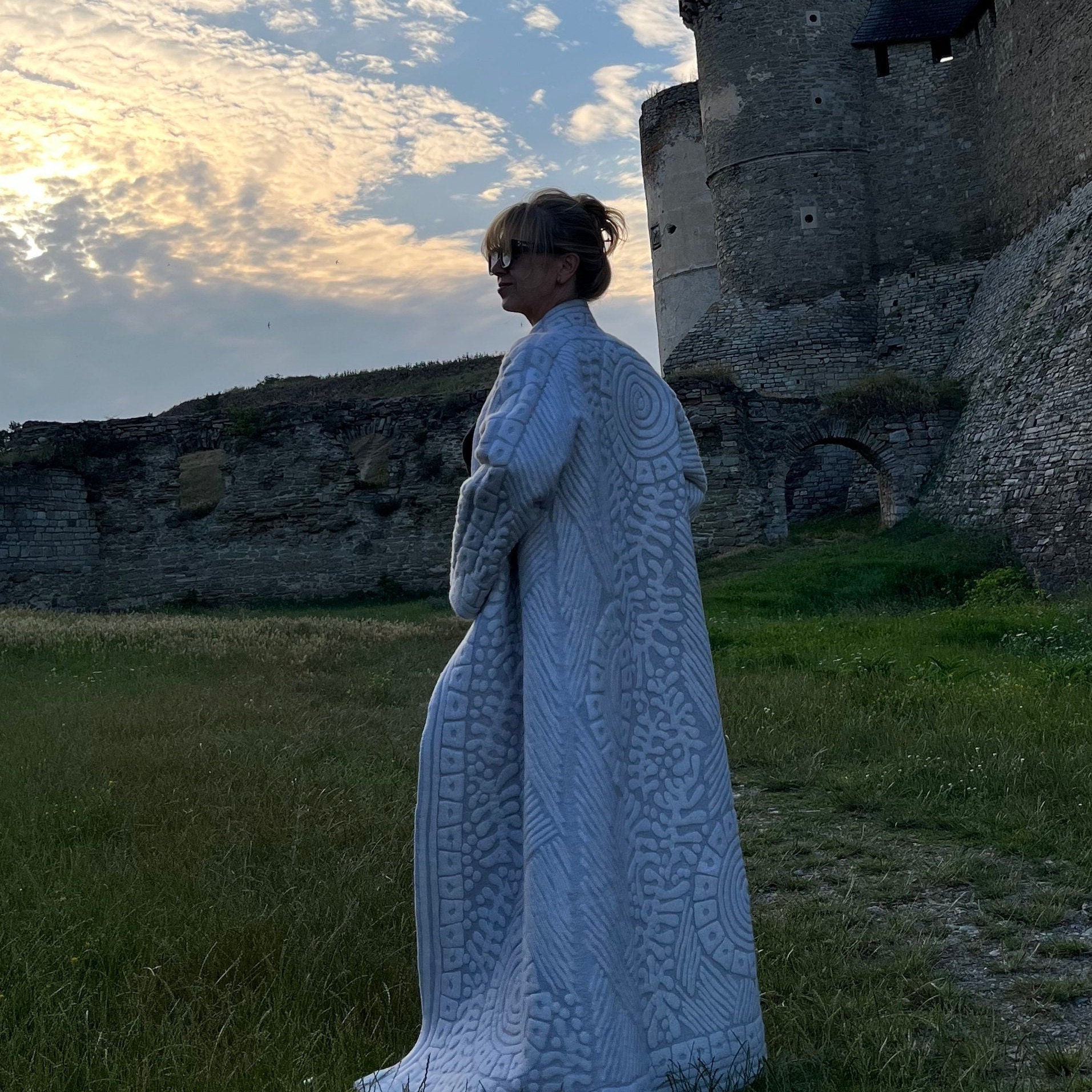 Felted Wool Coat Women, Medieval Cloak Boiled Wool, Victorian Wool Cape ...