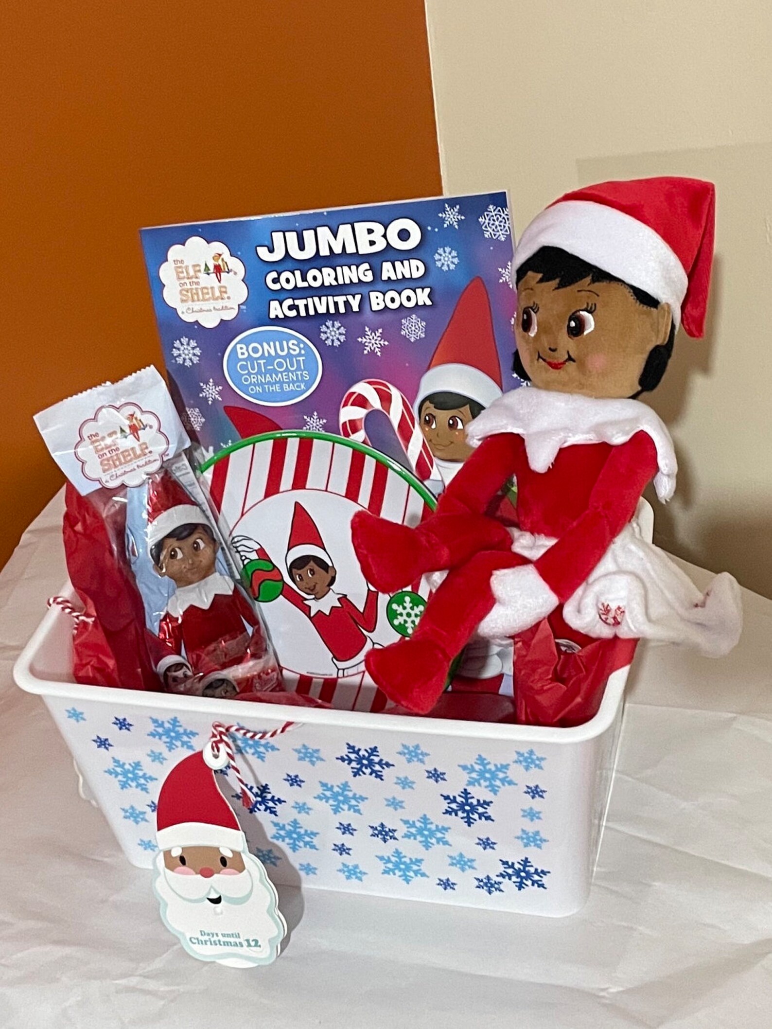 Black/brown Elf on the Shelf Snuggler Girl Gift Set - Etsy