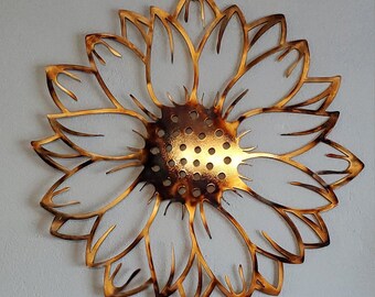 Sunflower Tree of Life Décor Metal Tree Wall Art Nature-inspired ...