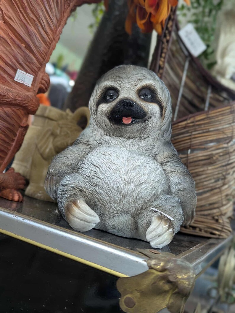Adorable Drowsy Sloths / Resin Statue / Unique Gift / Lawn Figurine ...