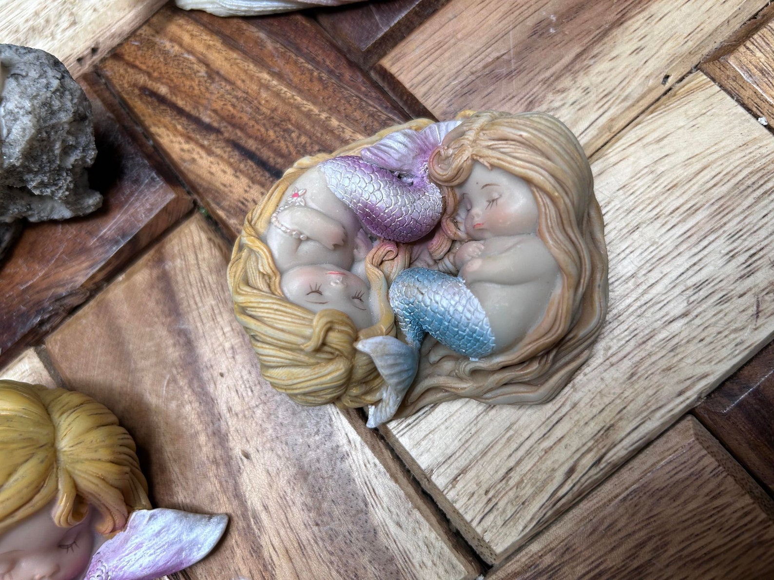 Beautiful Hand Sculpted Mermaids / Poly Resin / Whimsical Hand Painted ...