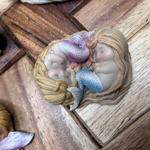 Beautiful Hand Sculpted Mermaids / Poly Resin / Whimsical Hand Painted ...
