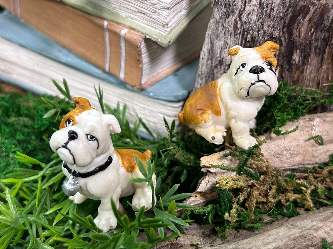 Hand Sculpted Mini Dogs Poly Resin Figurines for Wedding Cakes / 12 ...