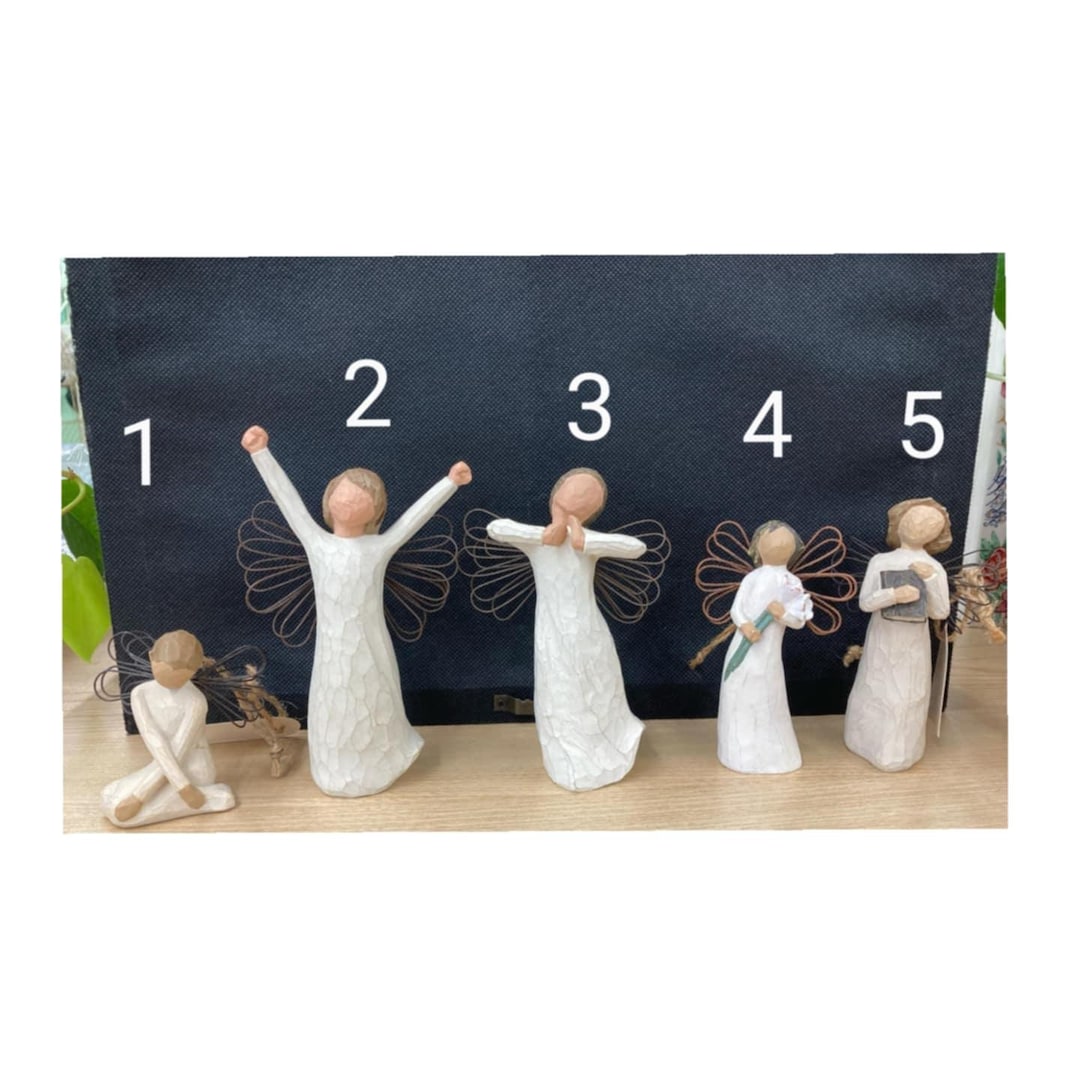Willow Tree Angel Figurines: Serenity, Happiness, Learning, Flowers ...