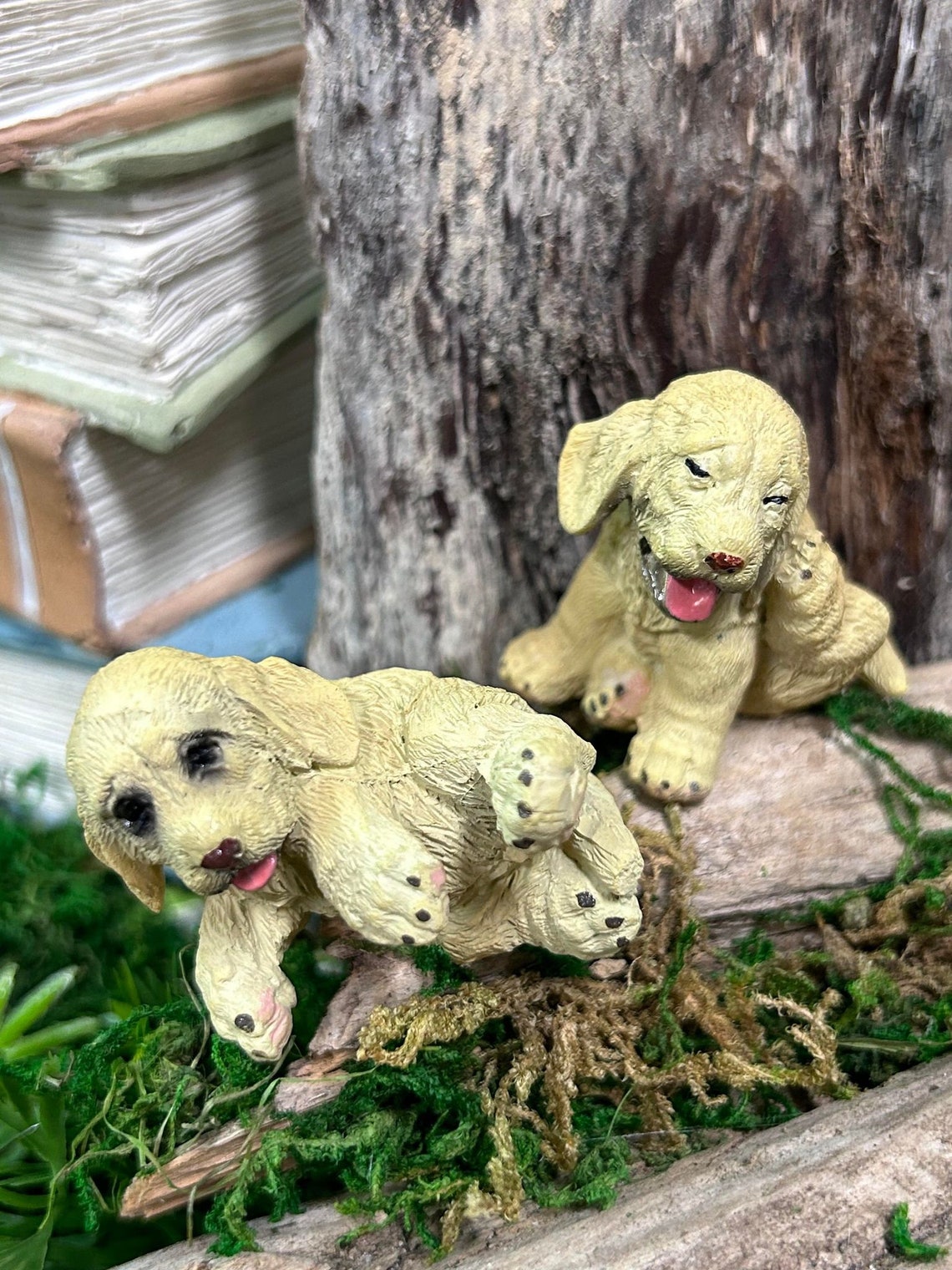 Hand Sculpted Mini Dogs Poly Resin Figurines / 12 Styles Available ...