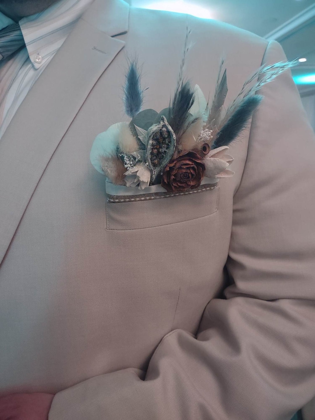 Custom Designed Pocket Boutonnieres/various Styles Available/live ...