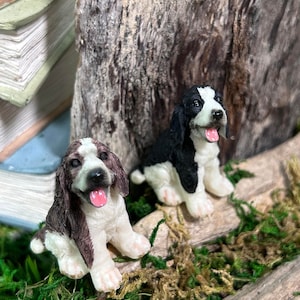 Hand Sculpted Mini Dogs Poly Resin Figurines for Wedding Cakes / 12 ...