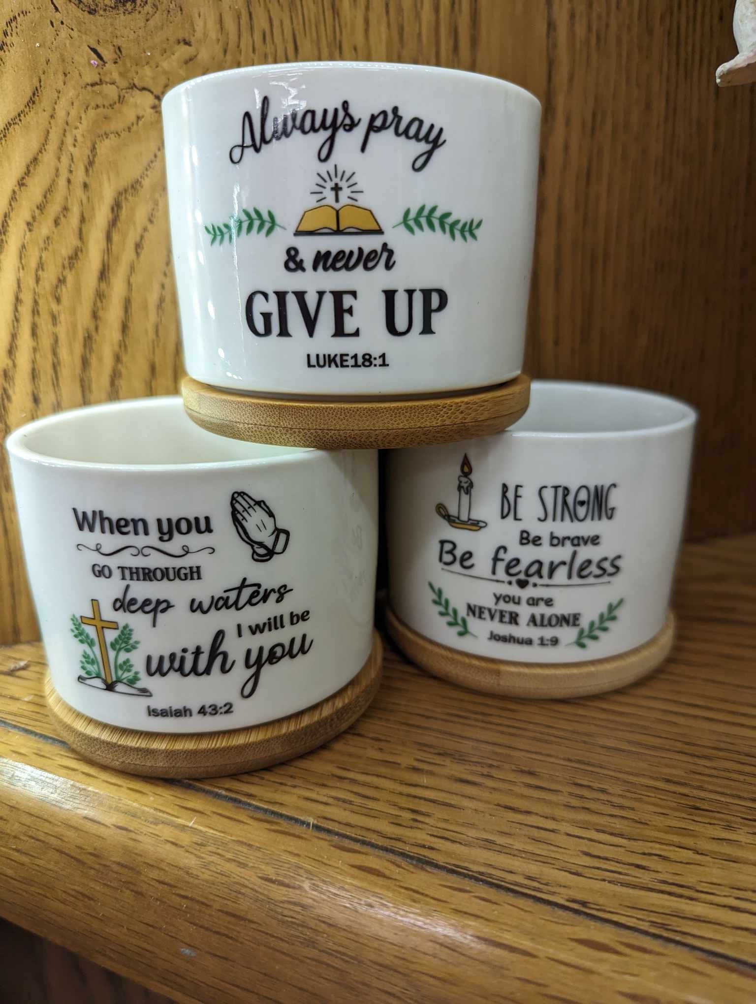 Bible Verse Ceramic Succulent Planter Kit: Christian Gift - Etsy