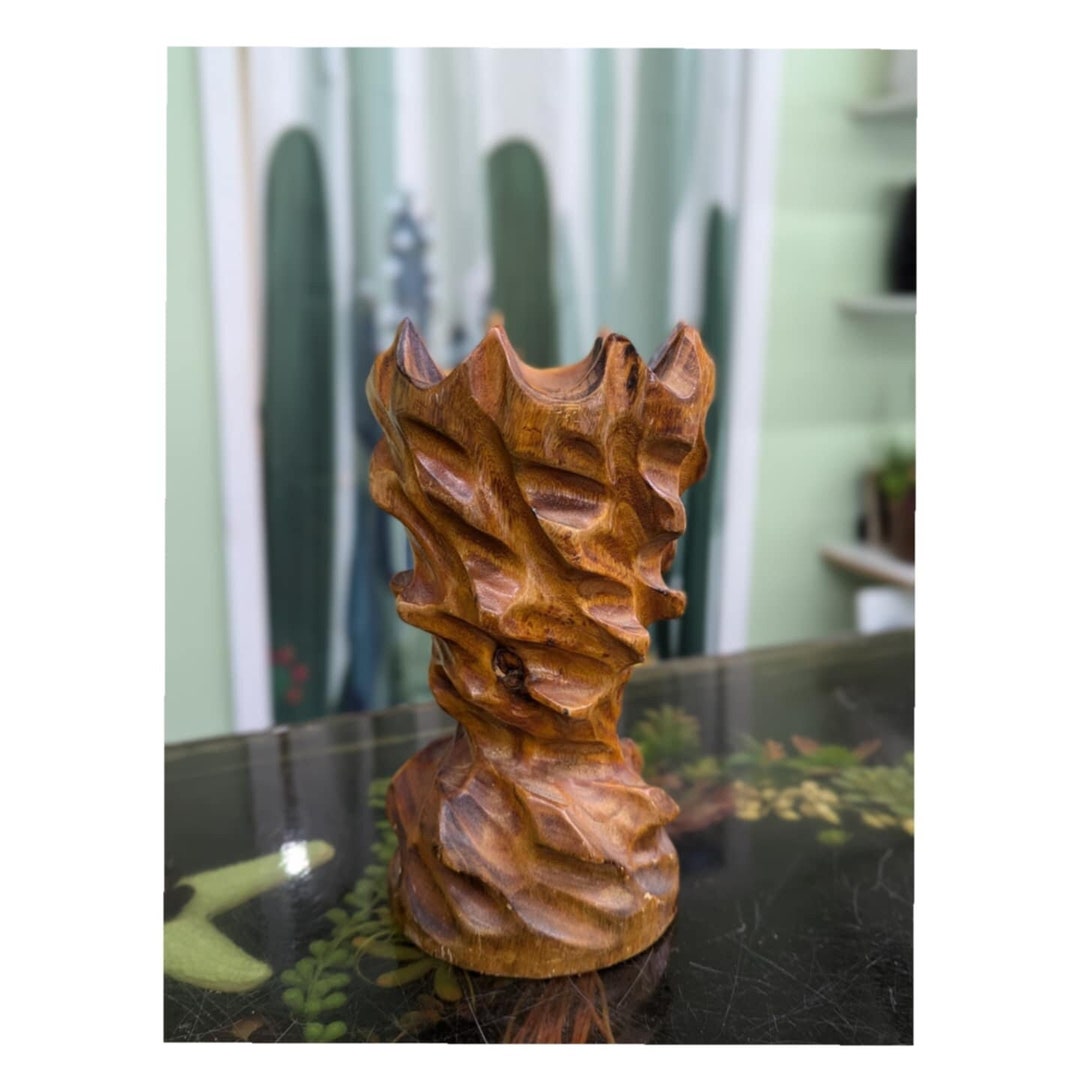 Vintage Wood Vase Hand Carved / Primitive / Decor - Etsy
