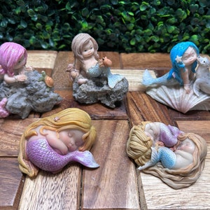Beautiful Hand Sculpted Mermaids / Poly Resin / Whimsical Hand Painted ...