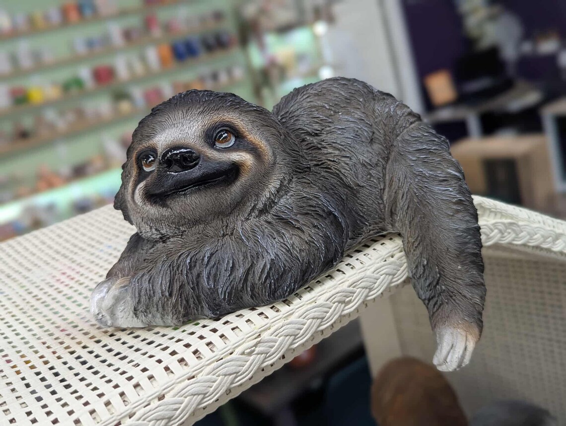 Adorable Laying Sloths / Resin Statue / Unique Gift / Home Decor or ...