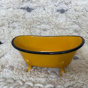 Miniature Bathtub W Succulent Kit/ Clawfoot Tub/ Mustard | Etsy