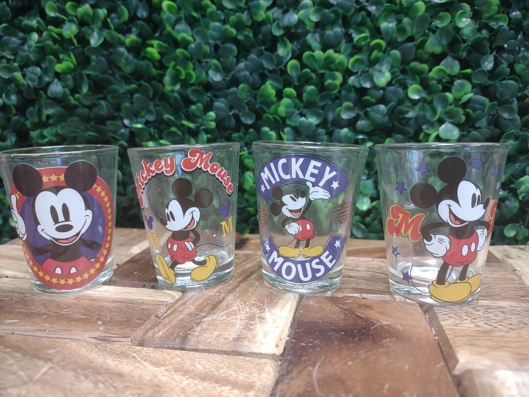 Mickey Mouse Shot Glasses Set of 4 / Disney / Drink / Kitchen / Dining ...